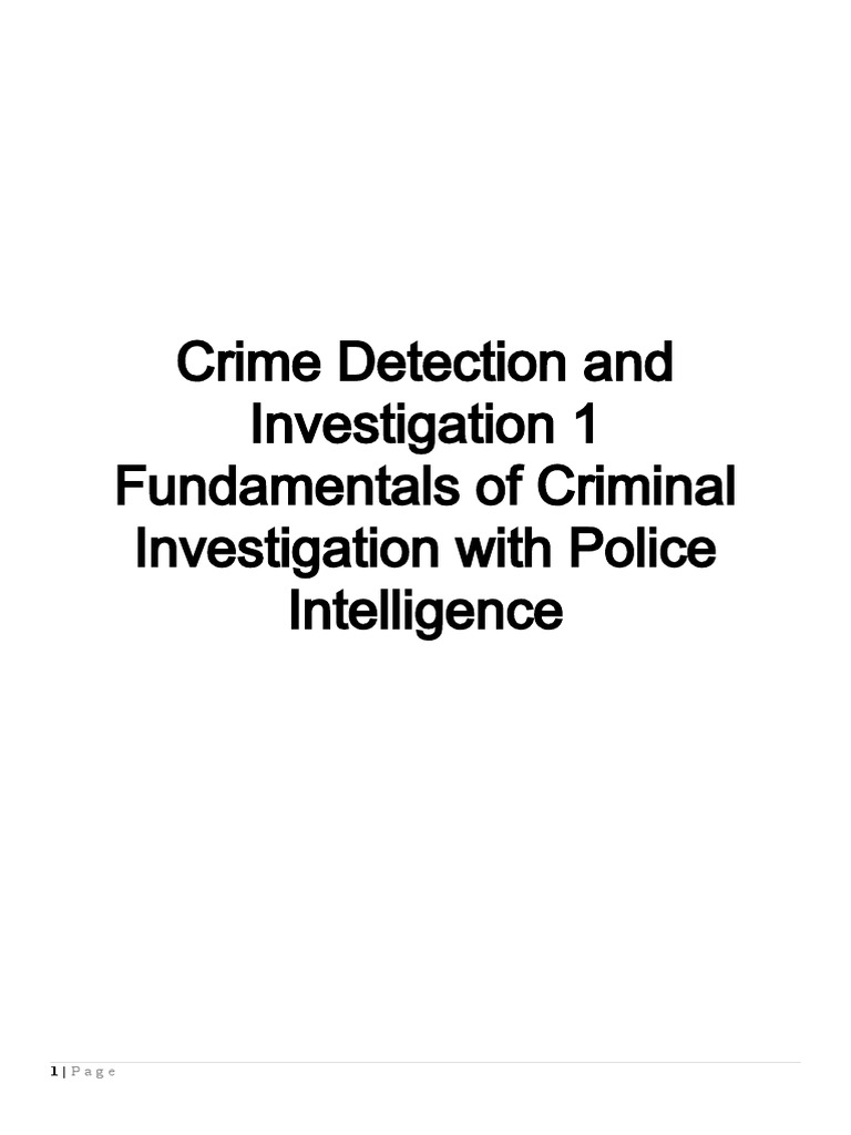 Fundamentals of Criminal Investigation | PDF | Forensic Science ...