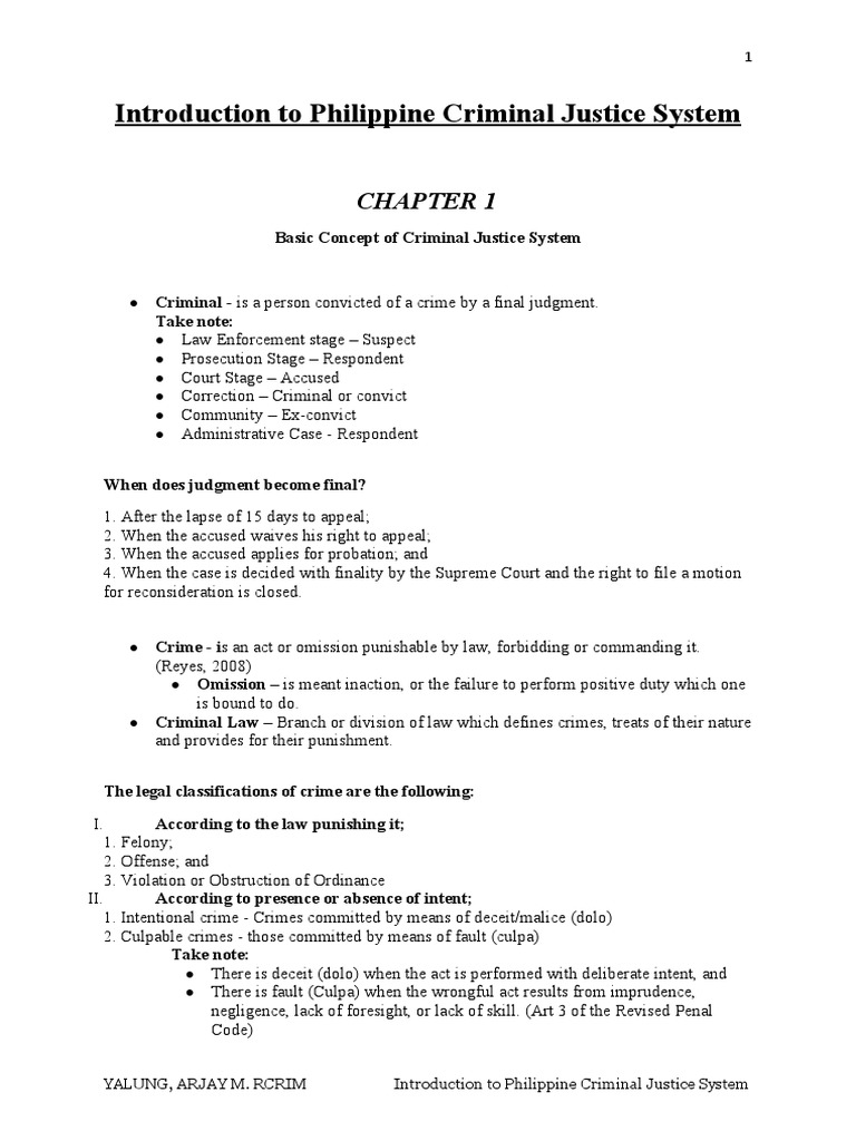 Philippine Criminal Justice Guide | PDF | Plea | Prosecutor