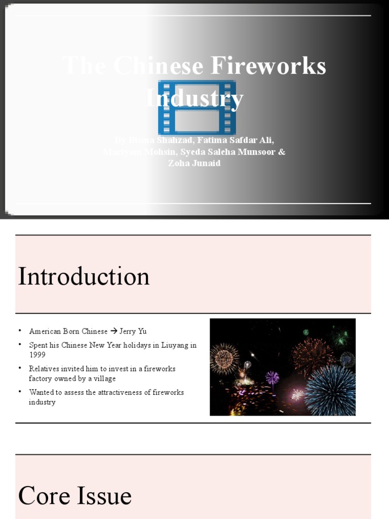 Should Jerry Yu Invest in the Fireworks Industry of Liuyang? An ...