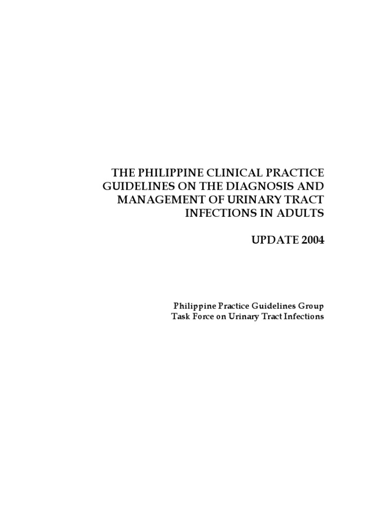 Philippine Clinical Practice Guidelines UTI | PDF | Urinary Tract ...