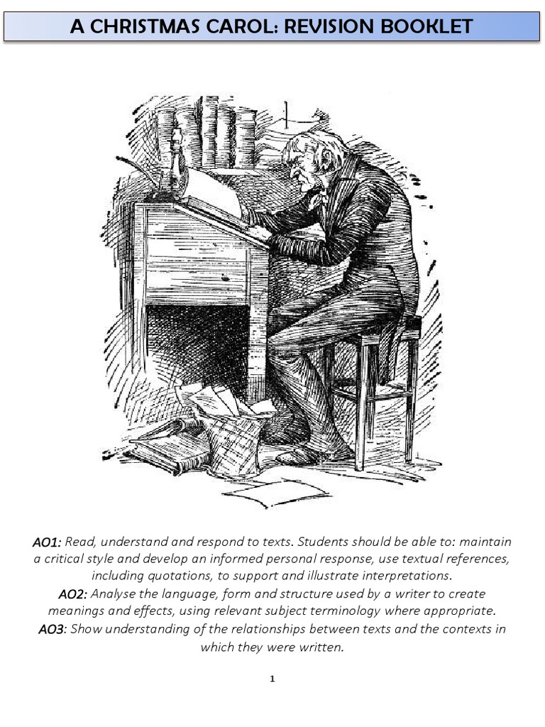 A Christmas Carol Revision Booklet | PDF | Ebenezer Scrooge | A ...