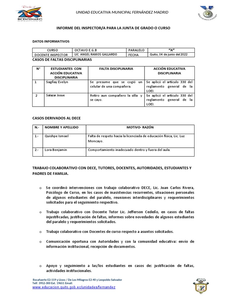 Ejemplo de Informe | PDF