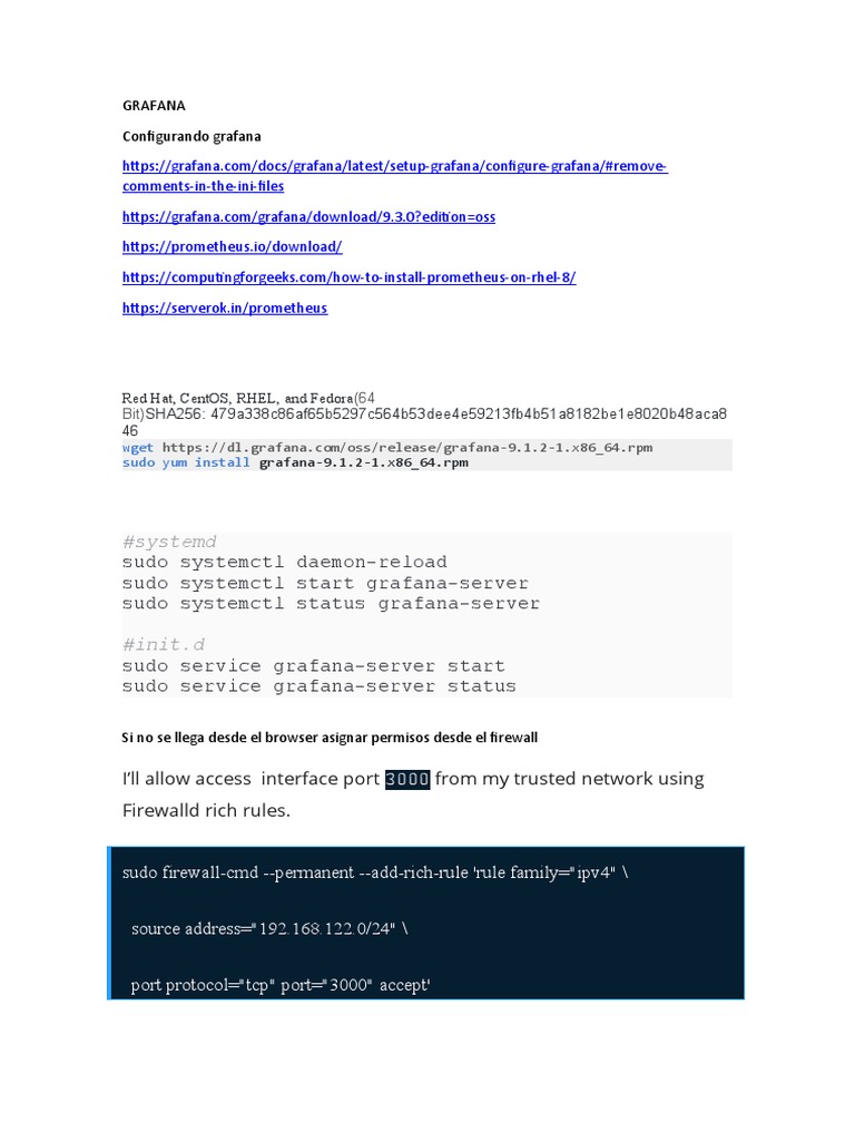 Grafana Prometheus Instalacion | PDF | Port (Computer Networking ... Grafana Prometheus Instalacion | PDF | Port (Computer Networking ...