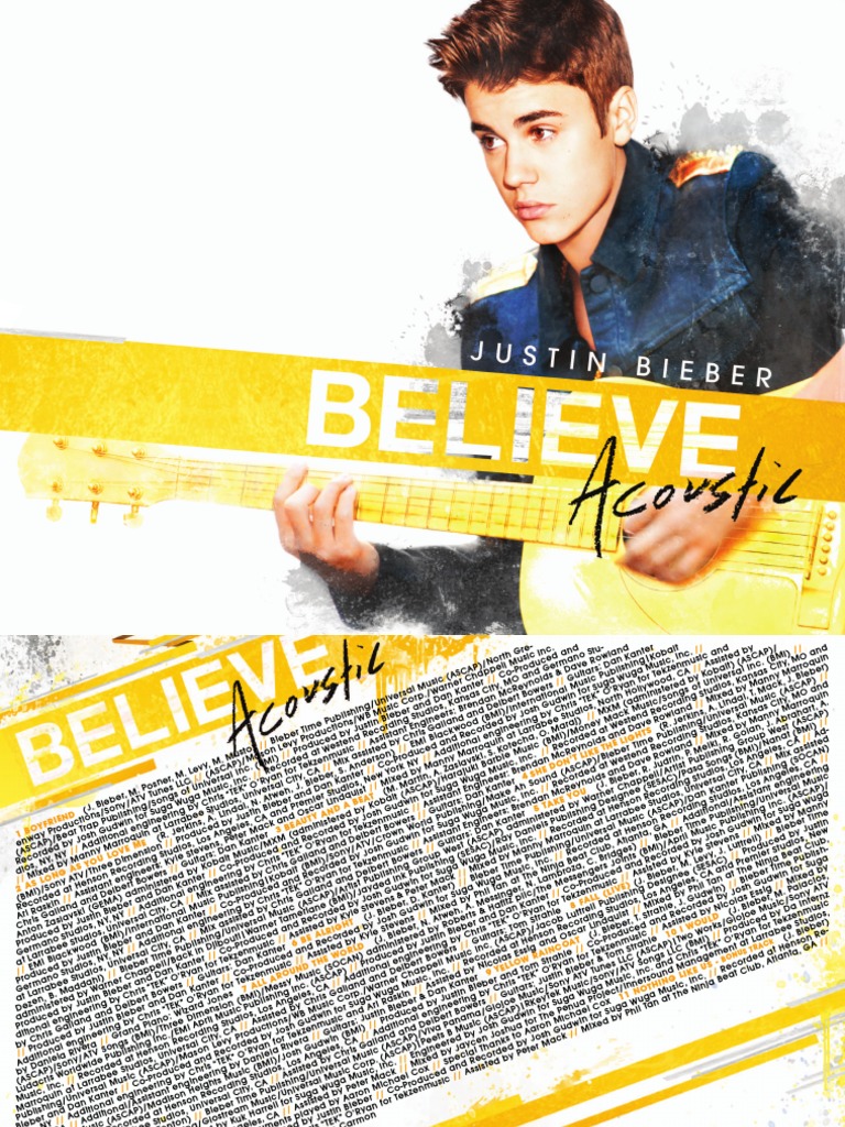Justin Bieber Believer (Acoustic) Booklet | PDF
