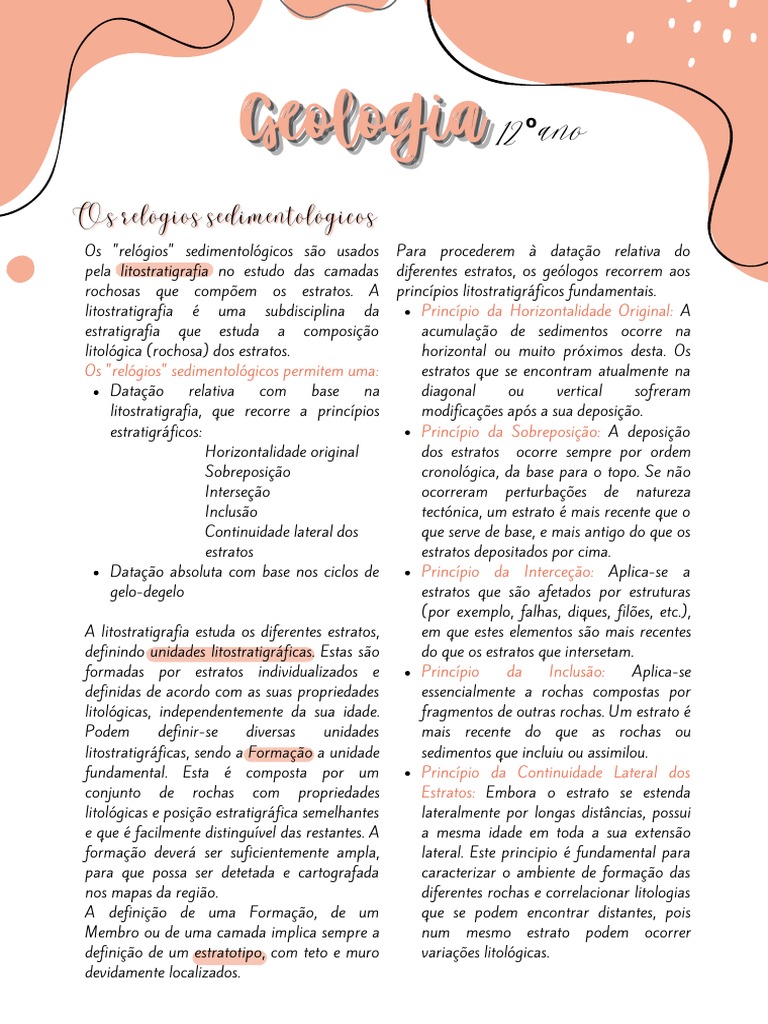 Cópia de Resumos A4 e Fontes | Download grátis PDF | Fóssil | Núcleo ...