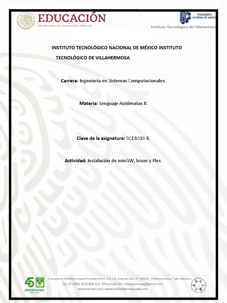 Guía de Instalación de MinGW, Bison y Flex | PDF | Informática