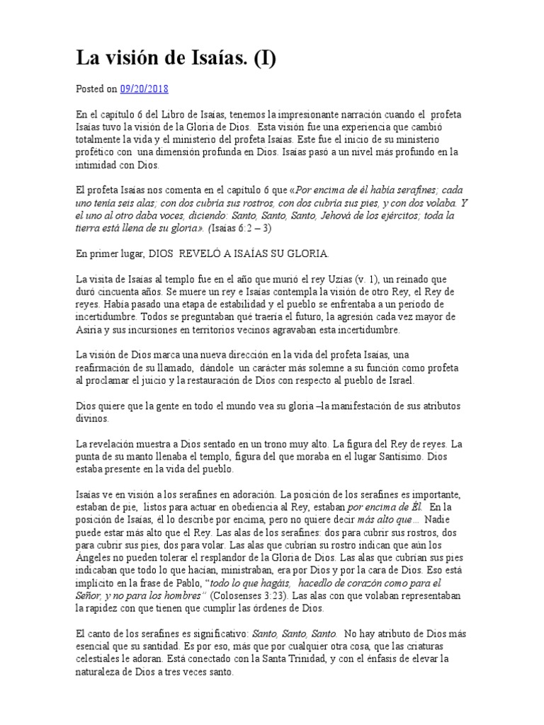 La Visión de Isaías | PDF