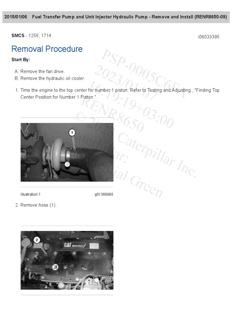 320dl Fuel Pump Remove and Install | PDF | Vehicle Parts | Propulsion