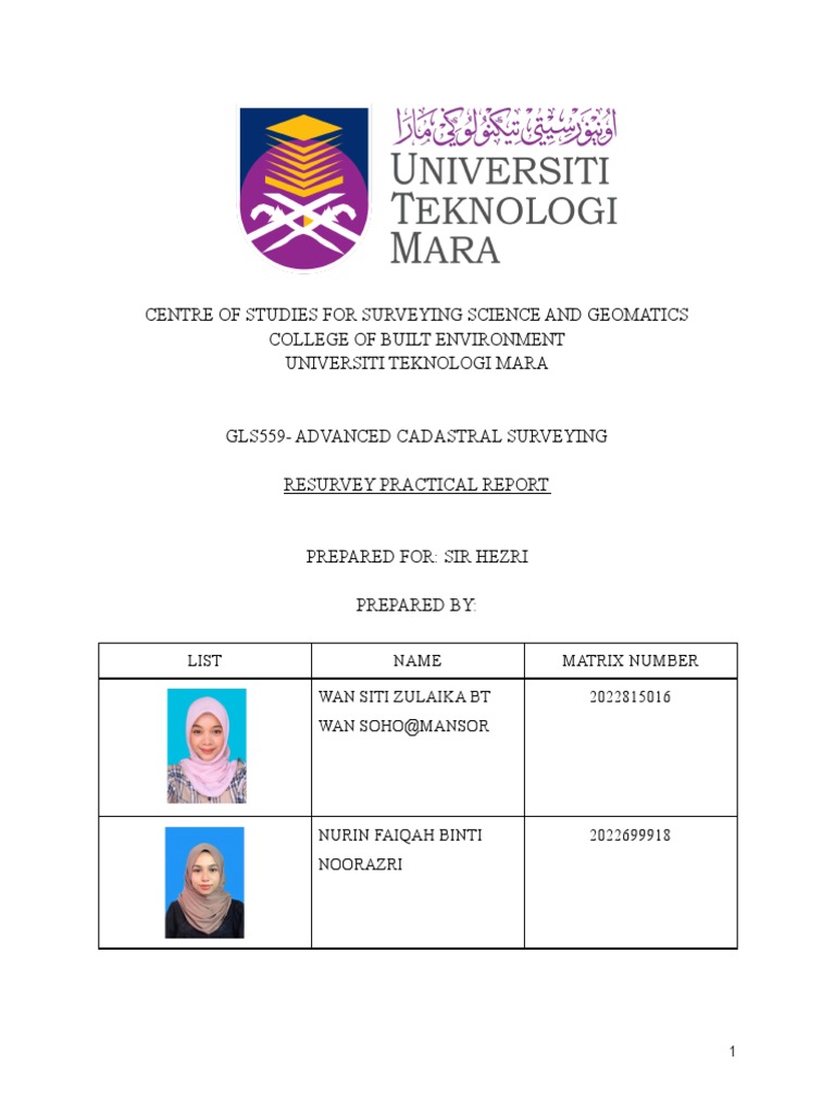 GLS559 - Rap2204b - Report Resurvey - FSG | PDF