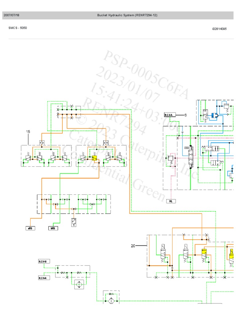 Bucket Hydraulic System Overview | PDF | Pump | Valve