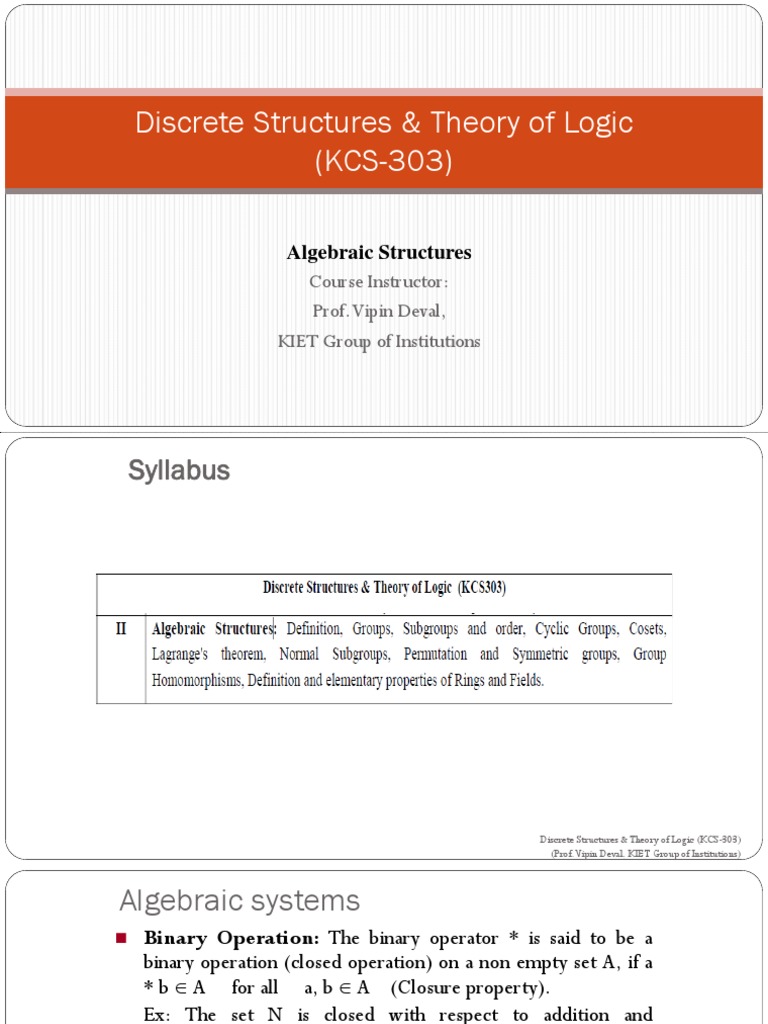 Unit 2.1 Algebraic Struct Part-1 | PDF | Group (Mathematics) | Matrix (Mathematics)