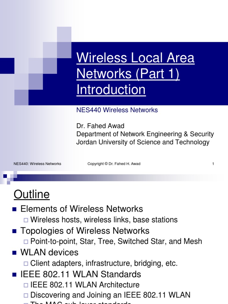Chapter 4 Wireless Lans Part 1 Pdf Wireless Lan Computer Network