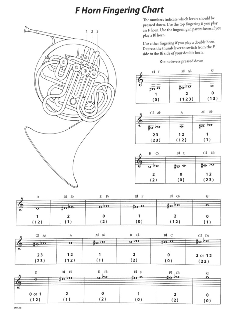 Horn Fingering Chart | PDF
