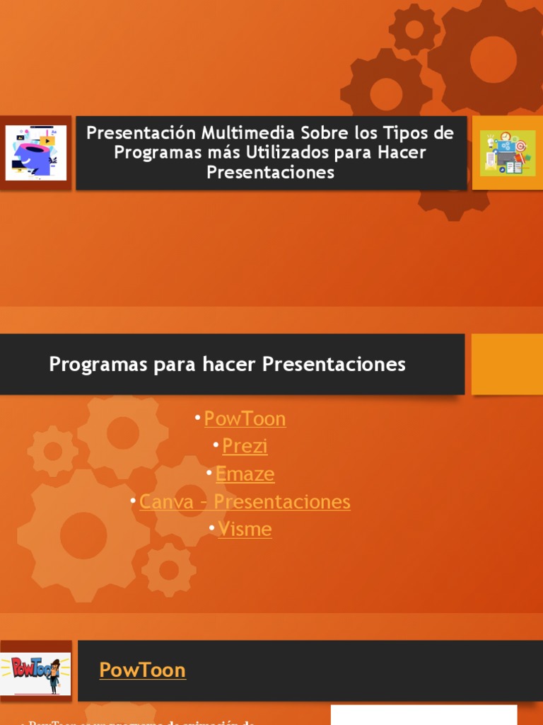 Presentación Multimedia Sobre Los Tipos de Programas Más Utilizados para Hacer Presentaciones ...