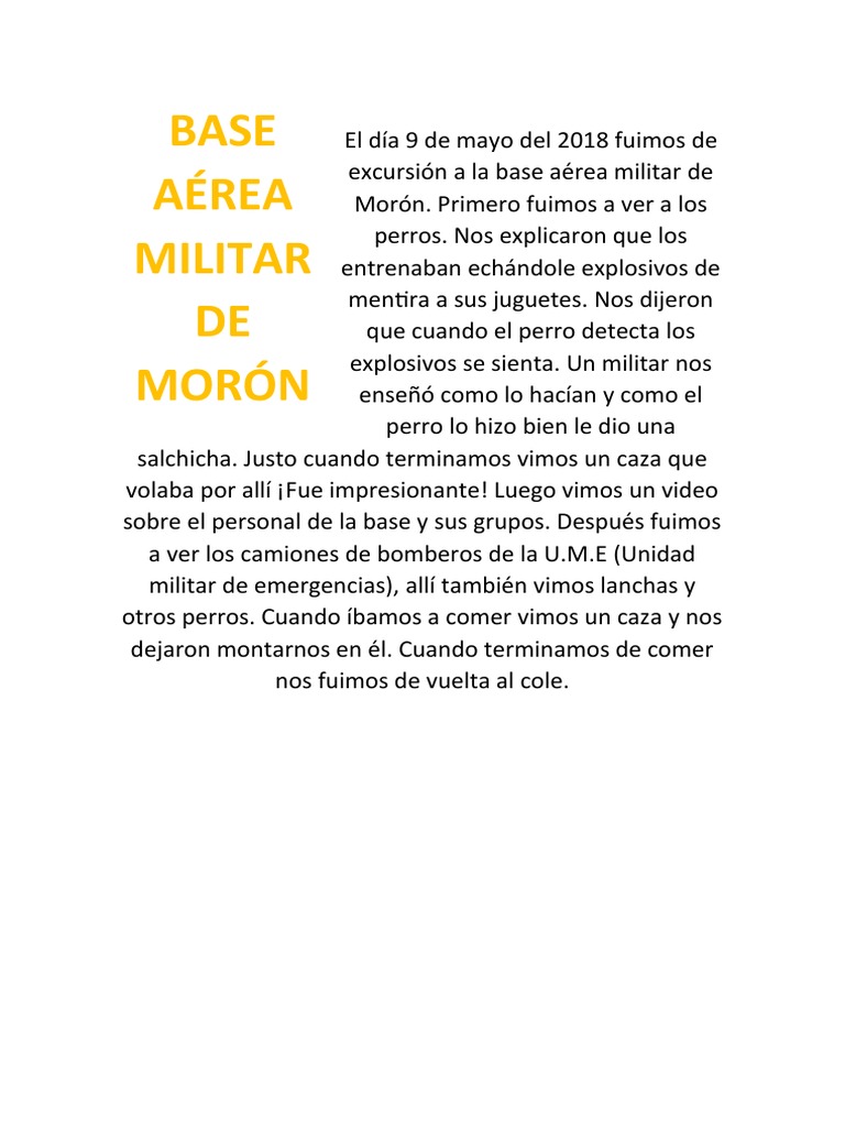 Base Aérea Militar de Morón | PDF