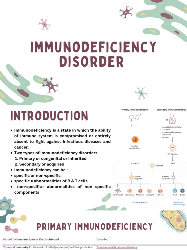 Immunodeficiency Disorder | PDF | Immunodeficiency | Immune System