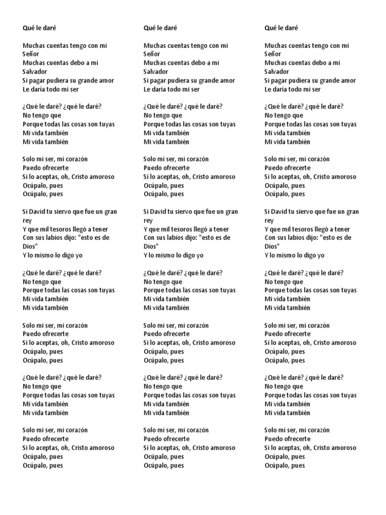 Himno Qué Le Daré | PDF