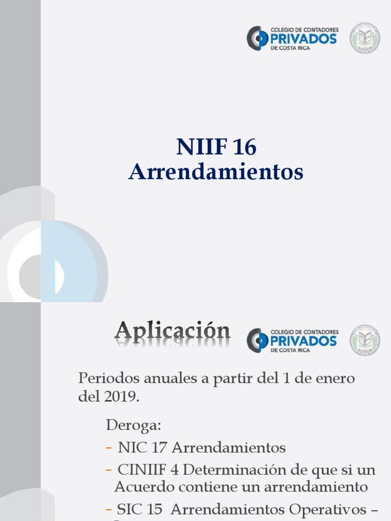 NIIF 16 (Versión 2016) | PDF | normas internacionales de INFORMACION ...