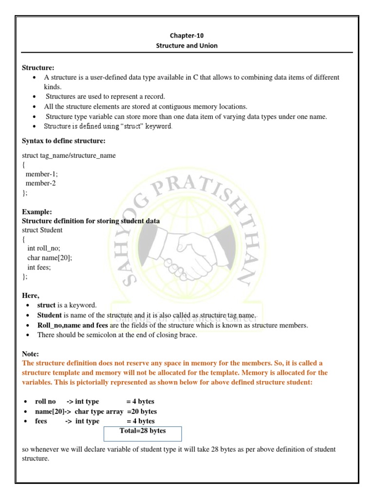 C Structures and Unions Guide | PDF | Object Oriented Programming | Information Age