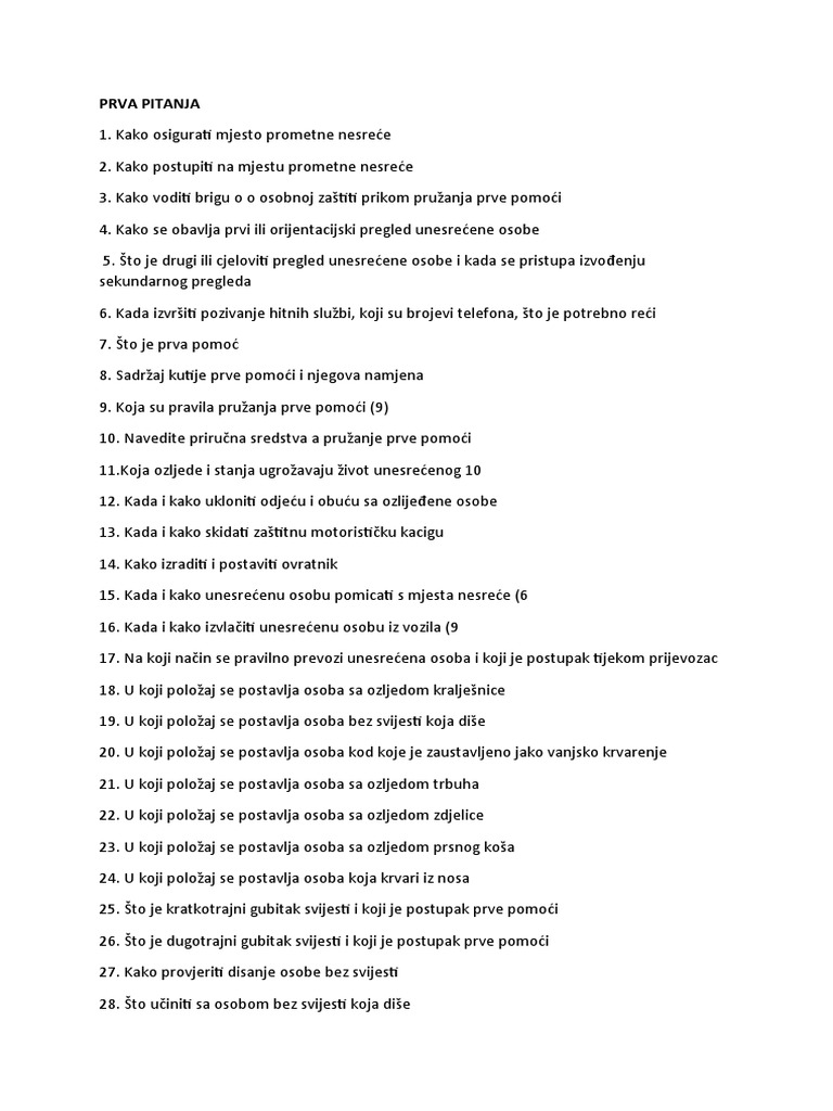 Prva Pomoc | PDF