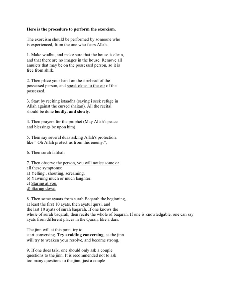 Here Is The Procedure To Perform The Exorcism Pdf