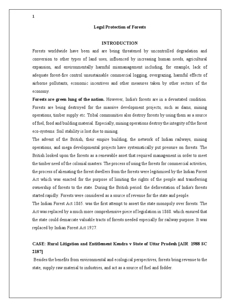FOREST LAW UNIT 3 Sem VI | PDF | Forests | Sustainability