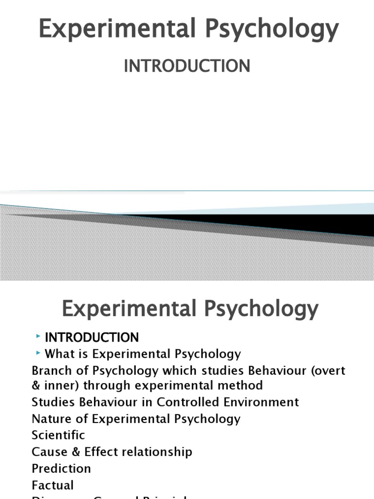 Experimental Psy | PDF