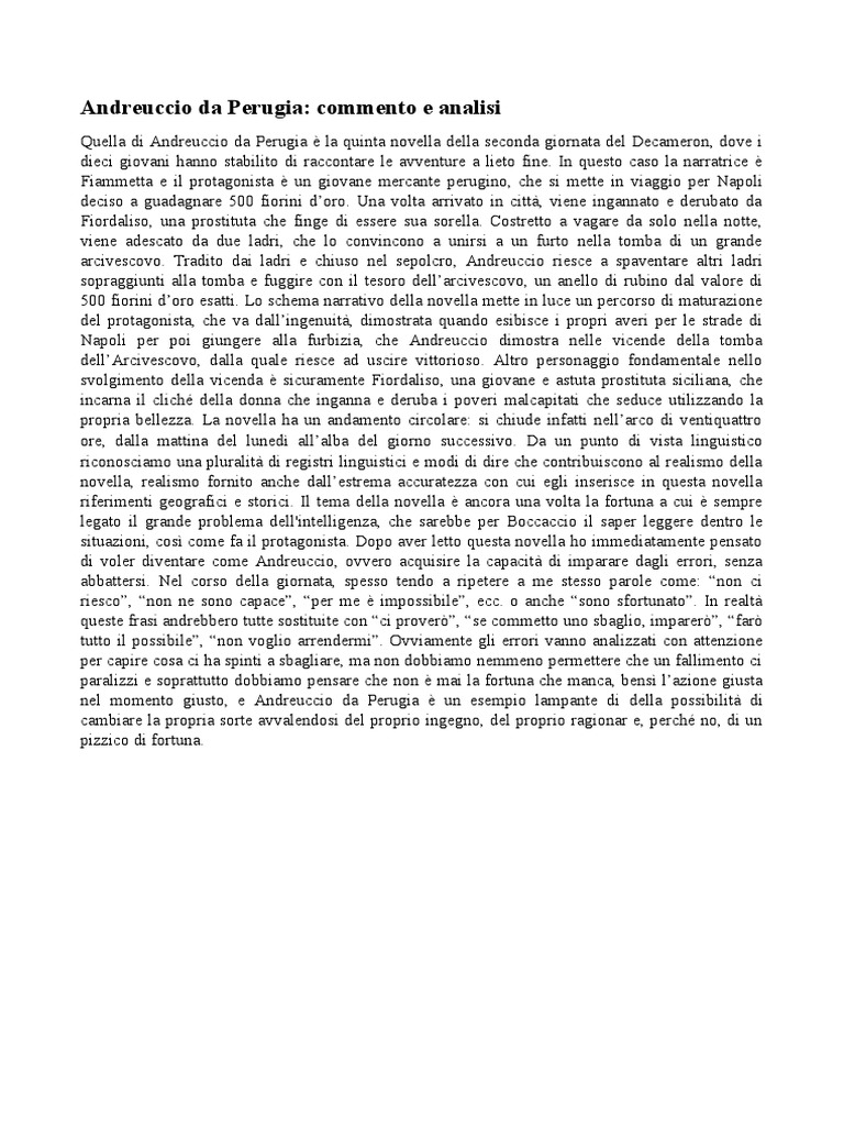 Andreuccio Da Perugia | PDF