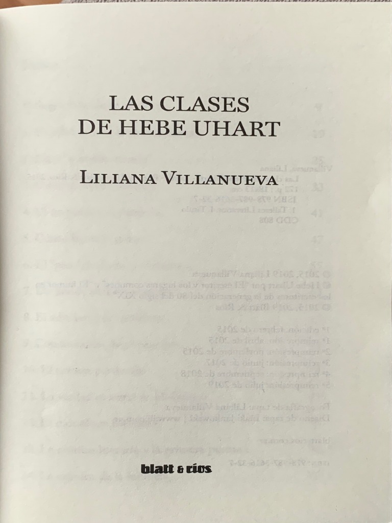Las Clases de Hebe Uhart Prologo | PDF