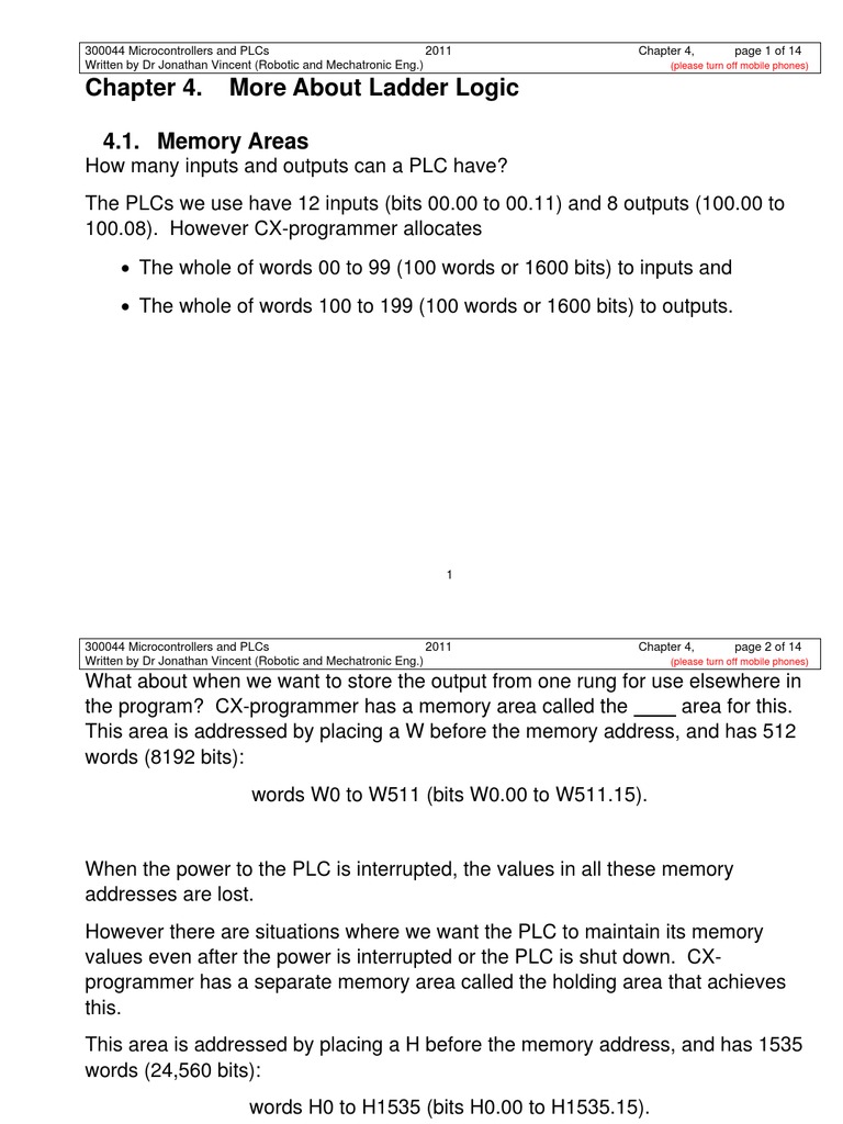 PLC Lecture 2 | PDF | Programmable Logic Controller | Computer Architecture