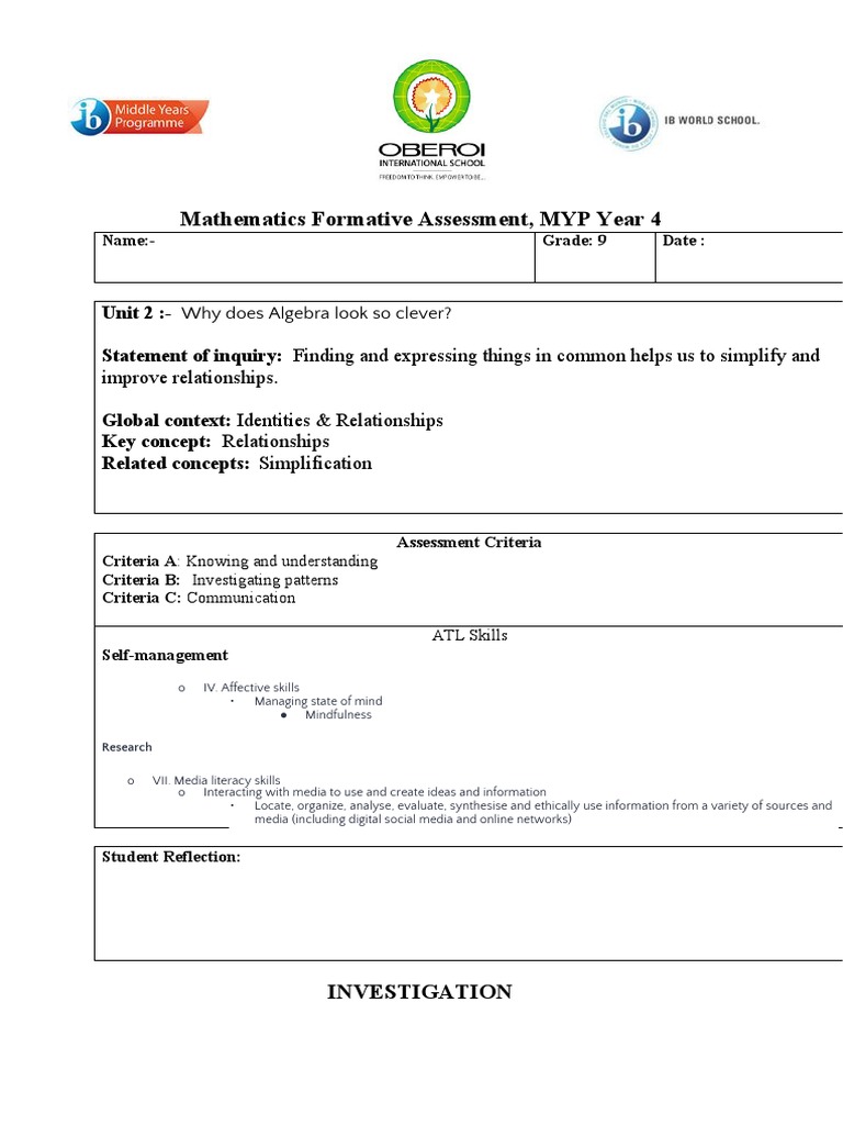 Final FA Unit 2 Grade 9 | PDF | Quadratic Equation | Equations