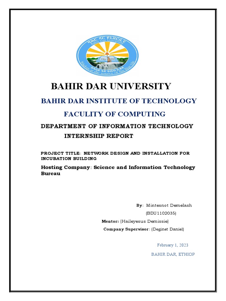 Internship Document Bdu | PDF | Computer Network | Network Switch