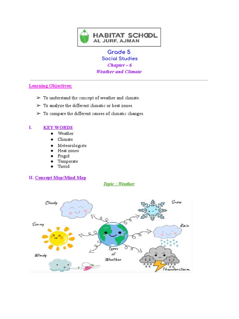 GRADE 5 WEATHER and CLIMATE - NOTES-PA3 | PDF | Climate | Weather
