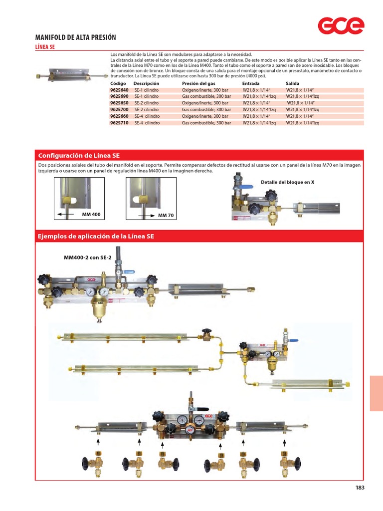 Manifold y Accesorios de Alta Presi - N | PDF | Ingeniería mecánica ...