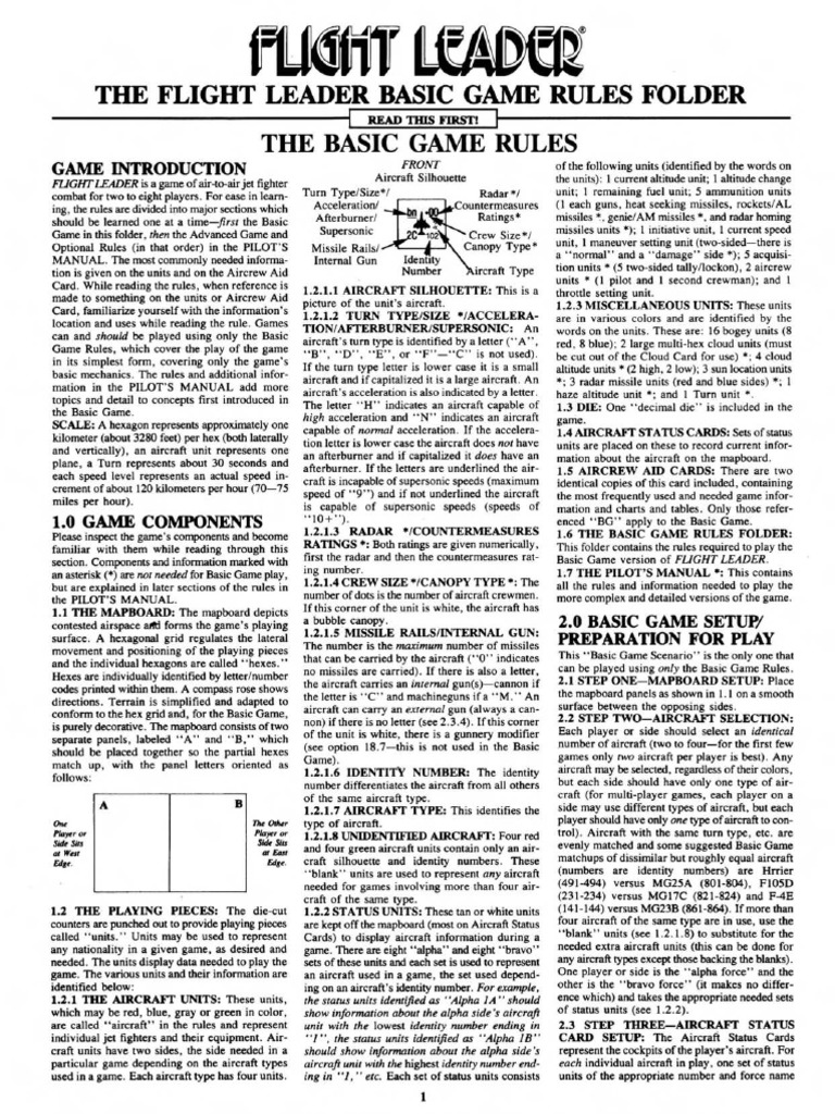 Flight Leader - Basic Rules | PDF