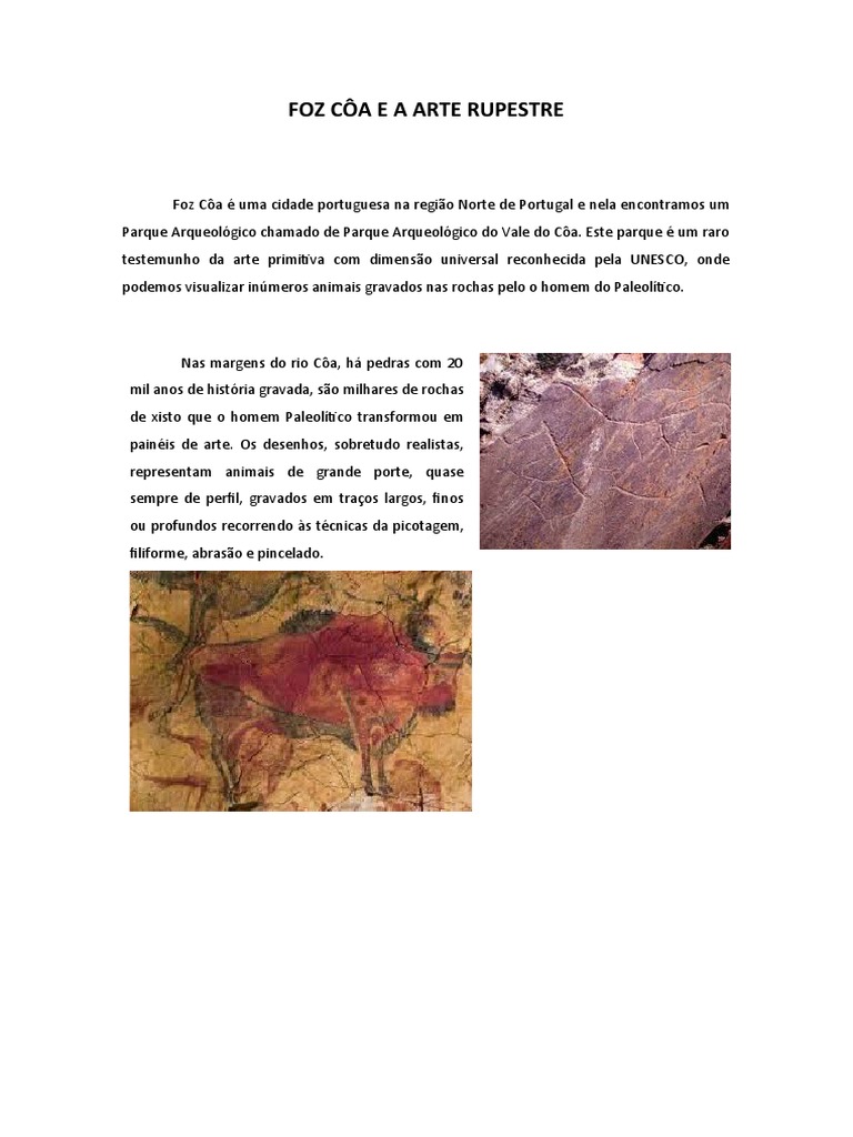 Foz Côa e A Arte Rupestre | PDF