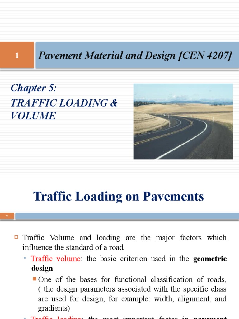 Traffic Loading and Volume in Pavement Design | PDF | Road Surface ...