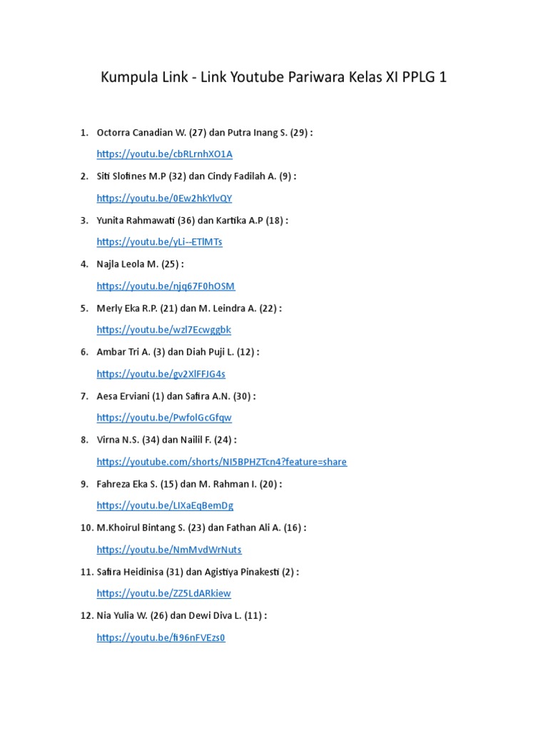 Kumpulan Link XI PPLG 1 | PDF