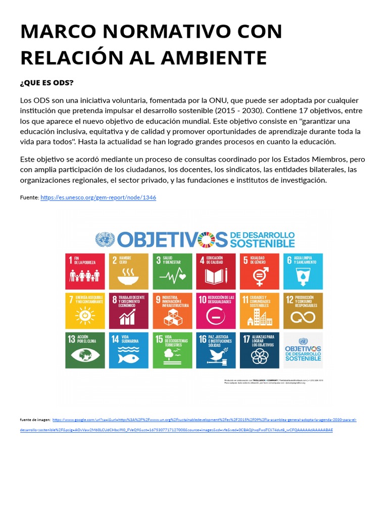 ODS | PDF | Desarrollo sostenible