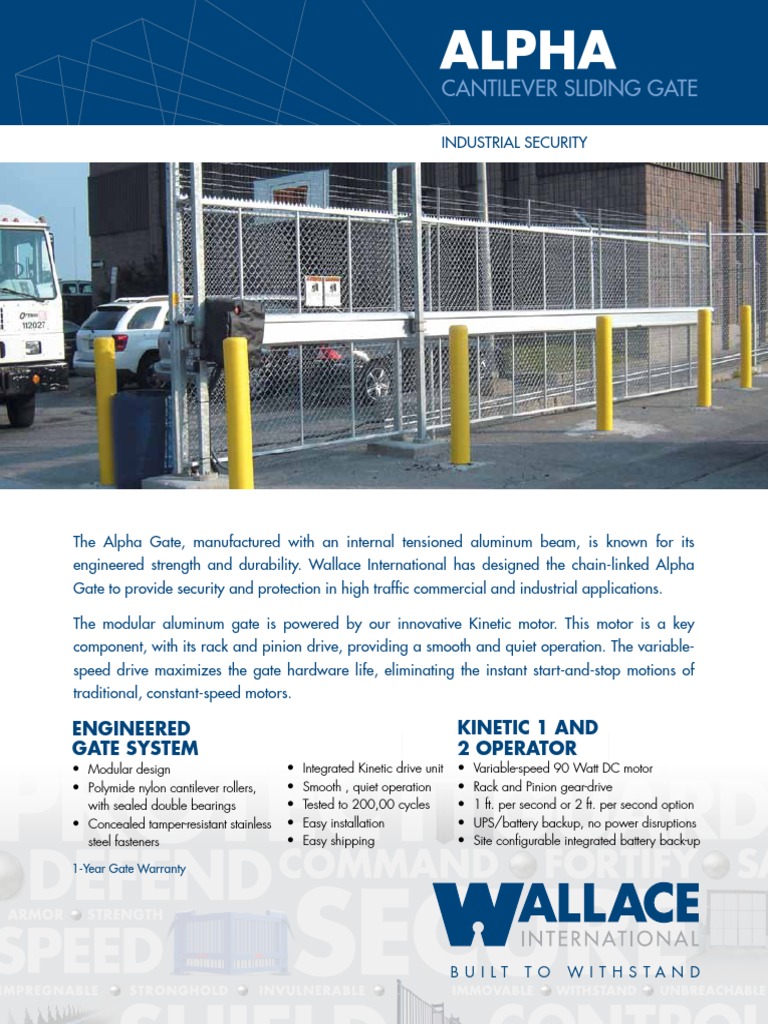 High-Security Alpha Cantilever Gate | PDF | Manufactured Goods ...
