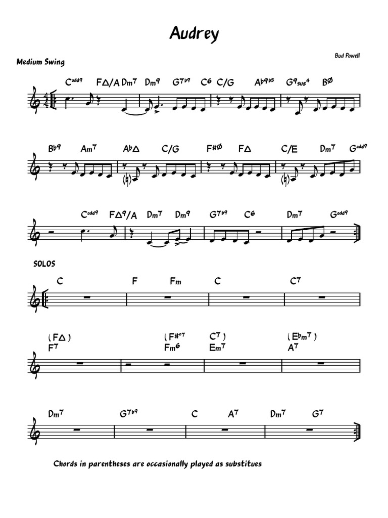 Audrey | PDF | Elements Of Music | Music Theory