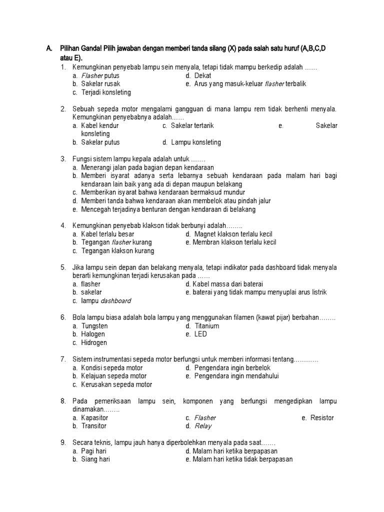 Latian Soal Pilihan Ganda | PDF