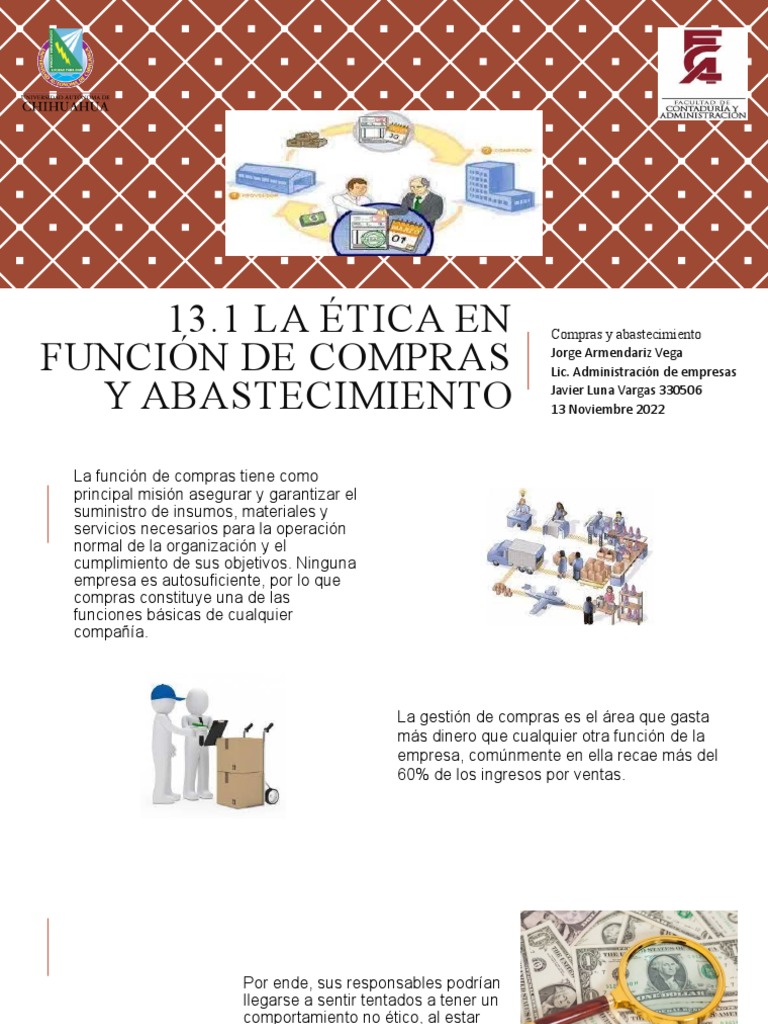 13.1 Ética en Función de Compras y Abastecimiento | PDF | Business | Calidad (comercial)