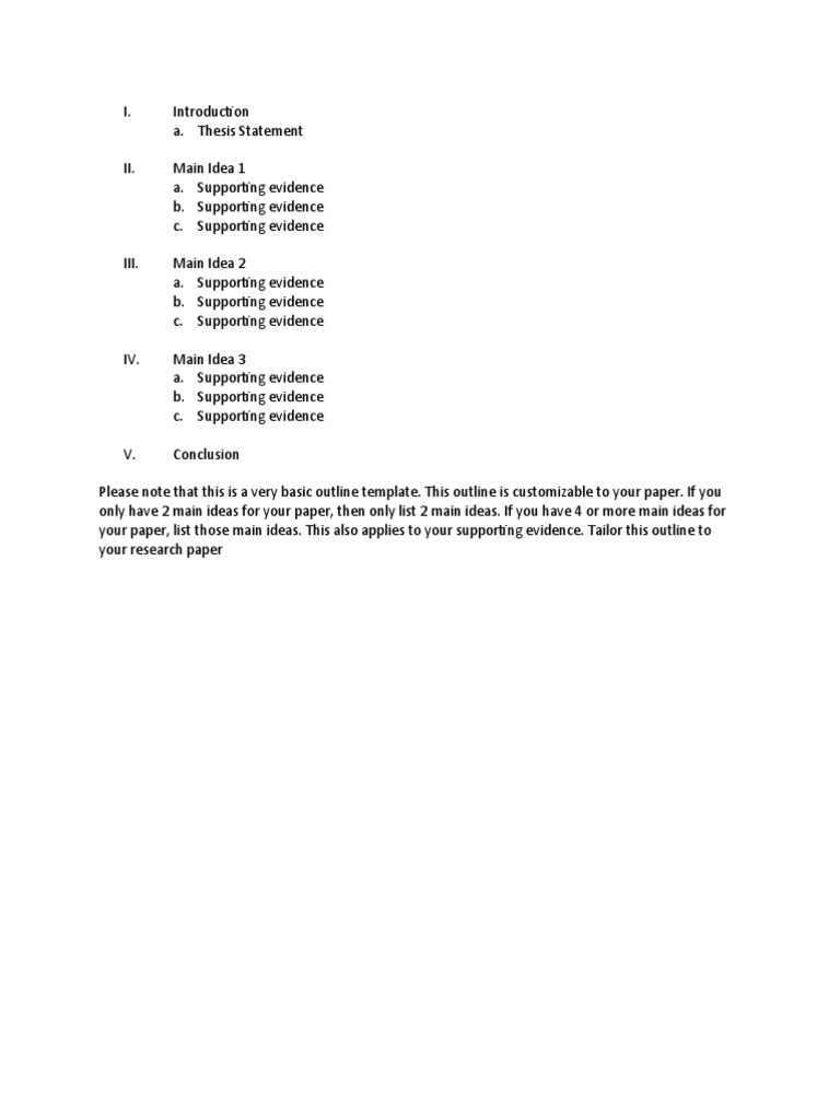 Sample Outline 2021 | PDF