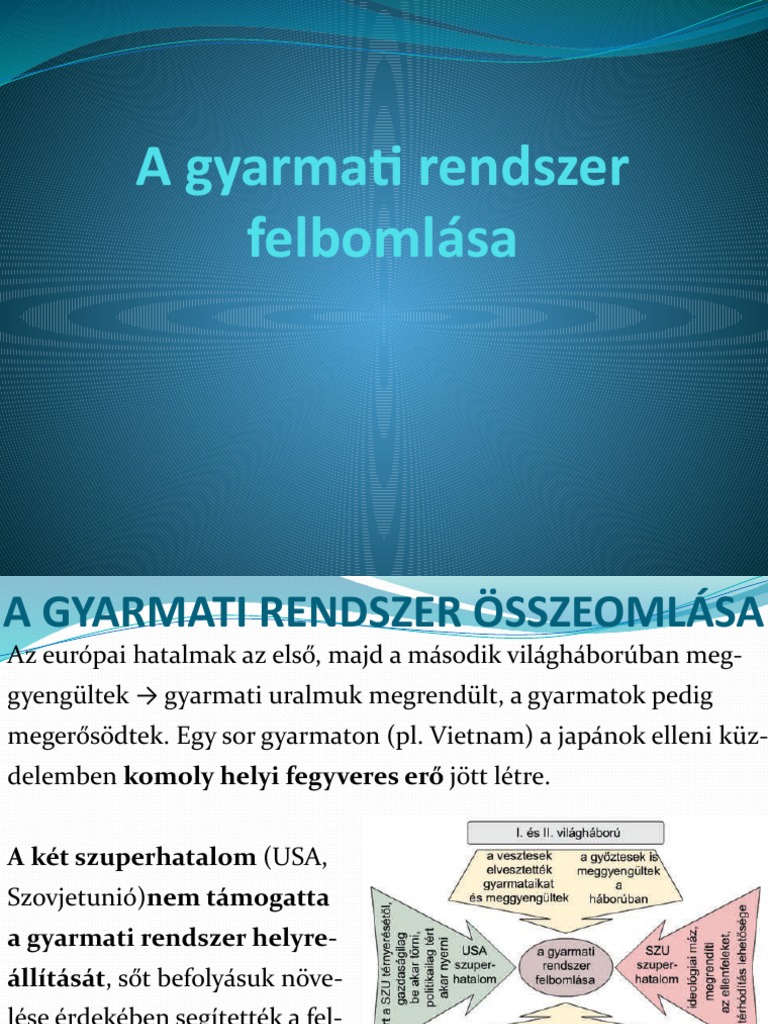 A Gyarmati Rendszer Felbomlása | PDF