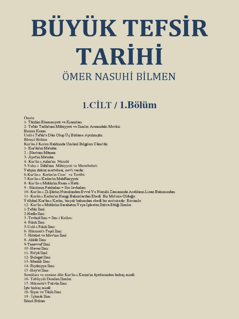 Büyük Tefsir Tarihi | PDF