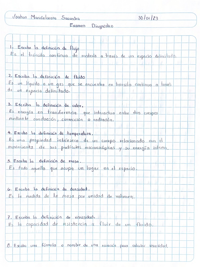 Mariñelarena Saavedra Joahan Examen Diagnóstico | PDF