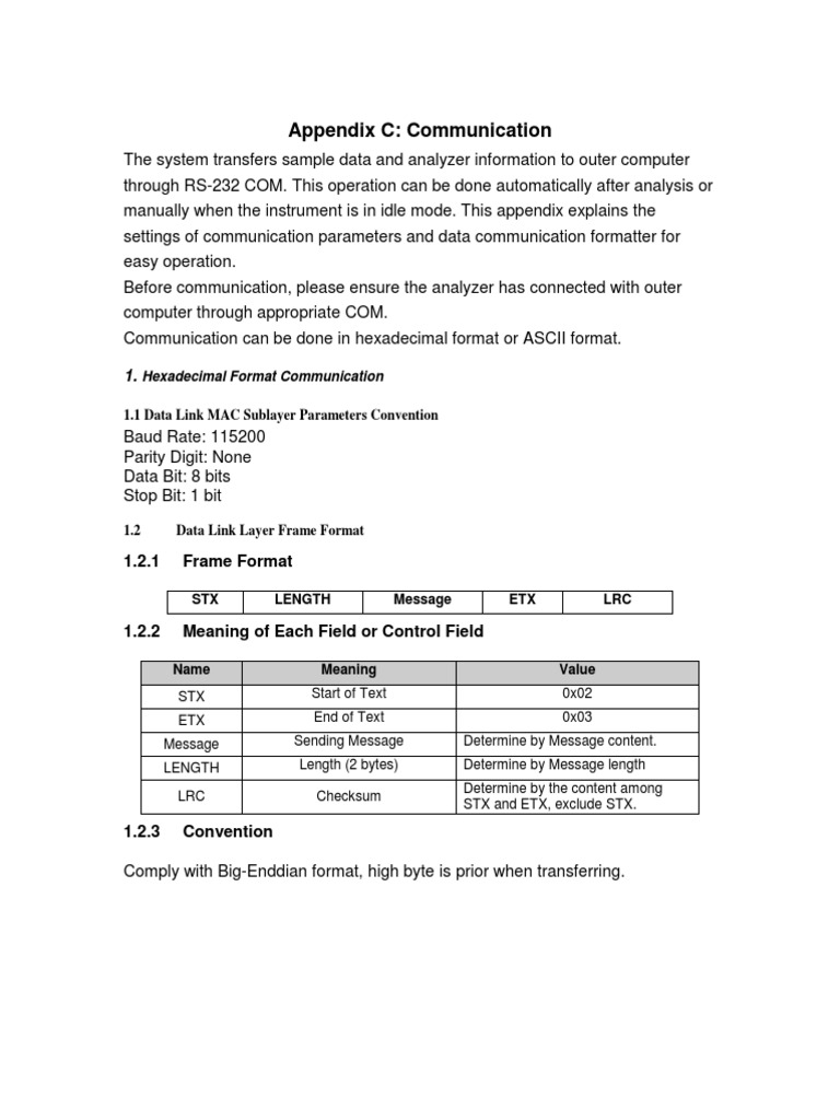 URIT-3010 Protocol (HL7) | PDF