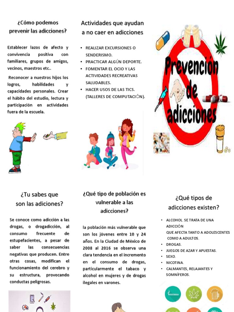 Triptico Adicciones | PDF