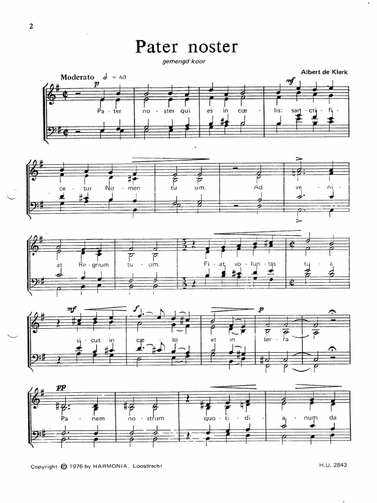 Albert de Klerk (1917-1998) - Pater Noster | PDF